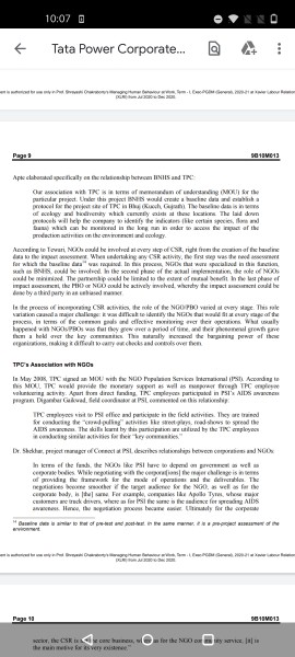 Questions for Tata Power: CSR and | Chegg.com