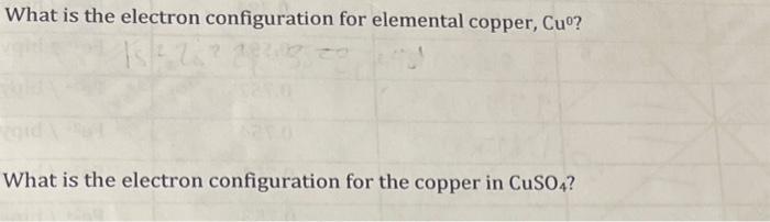 Solved What is the electron configuration for elemental | Chegg.com