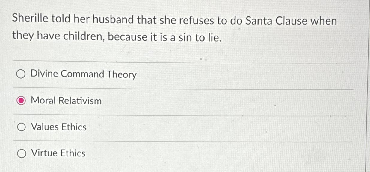 Solved Sherille told her husband that she refuses to do | Chegg.com