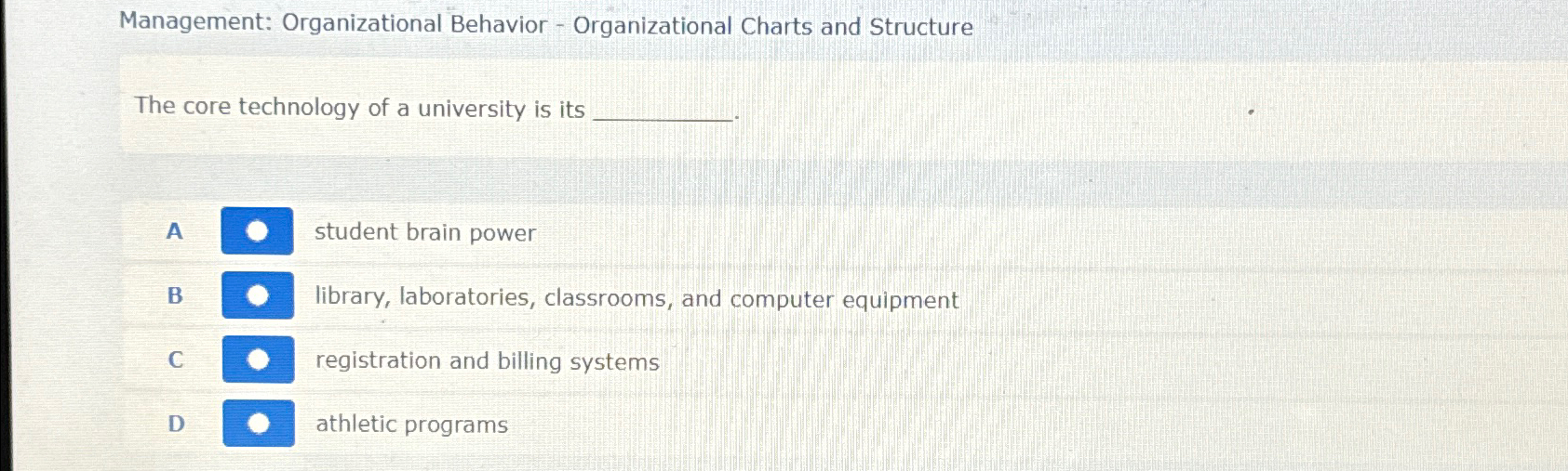 Solved Management: Organizational Behavior - ﻿Organizational | Chegg.com