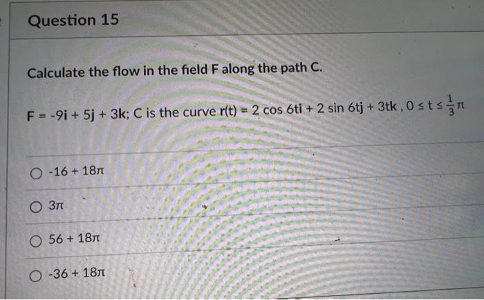 Solved Calculate the flow in the field F along the path C. | Chegg.com