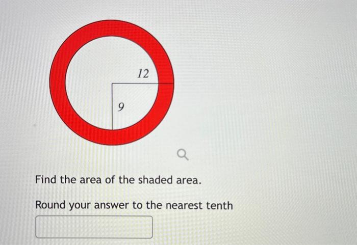 Solved Find the area of the shaded area. Round your answer | Chegg.com