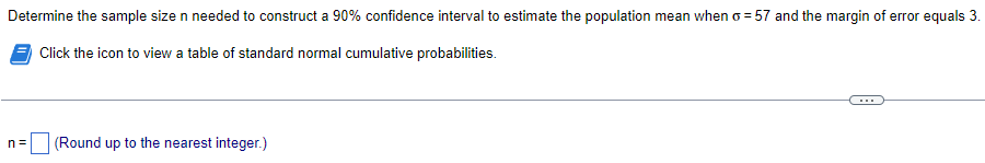 Solved Determine the sample size n ﻿needed to construct a | Chegg.com