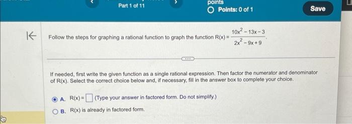 Solved Follow the steps for graphing a rational function to | Chegg.com