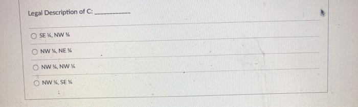 Solved Given the PLSS section shown below with eas labeld by | Chegg.com
