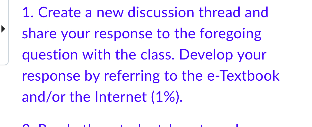 Solved Create a new discussion thread and share your | Chegg.com
