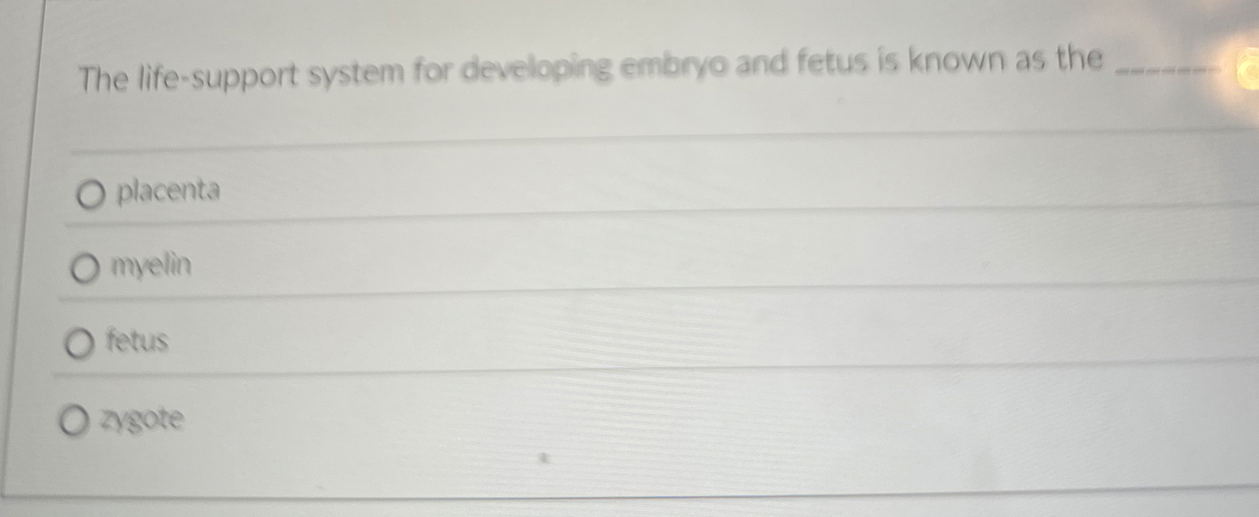 Solved The life-support system for developing embryo and | Chegg.com