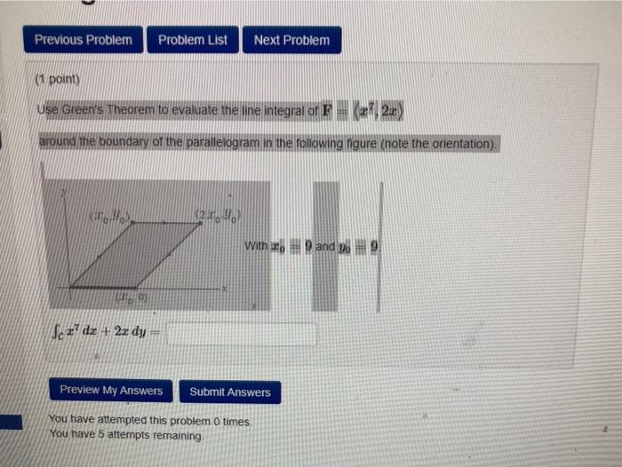 Solved Previous Problem Problem List Next Problem point) use | Chegg.com
