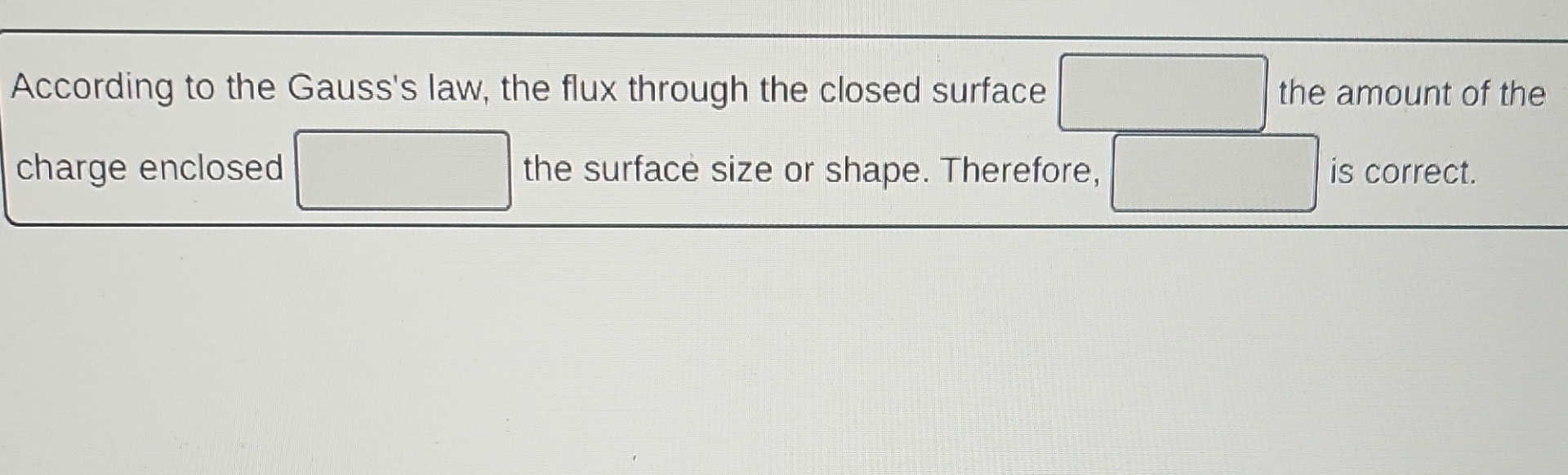 Solved According to the Gauss's law, the flux through the | Chegg.com