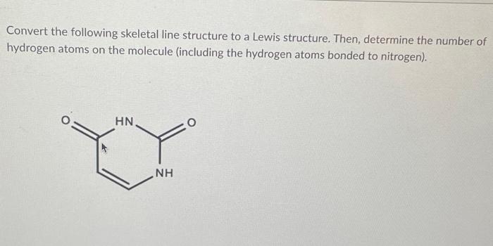 Solved Convert the following skeletal line structure to a | Chegg.com