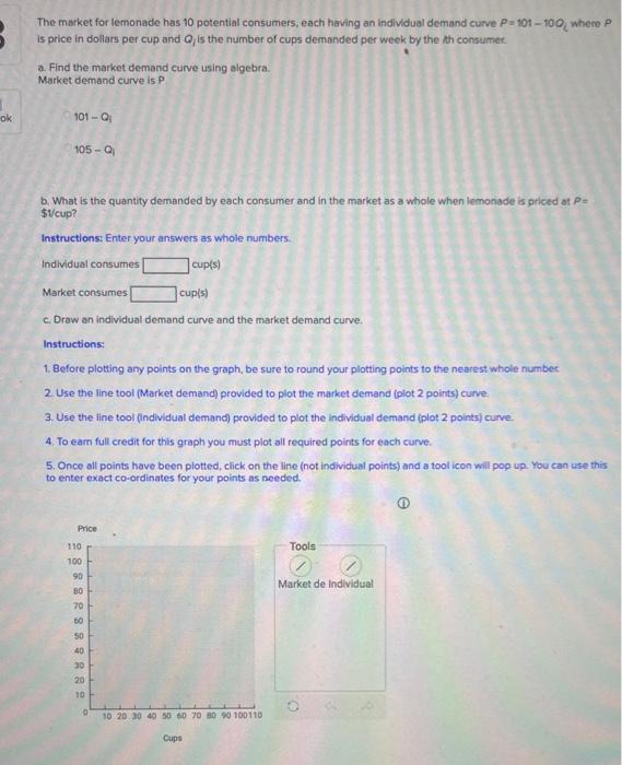 Solved The market for lemonade has 10 potential consumers, | Chegg.com