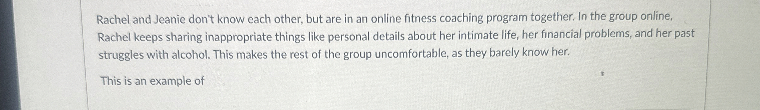 Solved Rachel and Jeanie don't know each other, but are in | Chegg.com