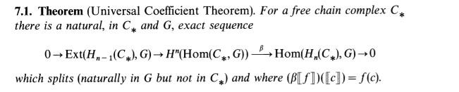 Solved 71 Theorem Universal Coefficient Theorem For A 0158