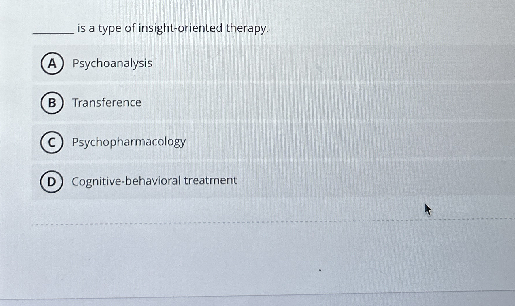 Solved is a type of insight-oriented | Chegg.com