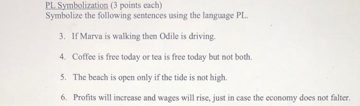 Solved Pl Symbolization 3 Points Each Symbolize The