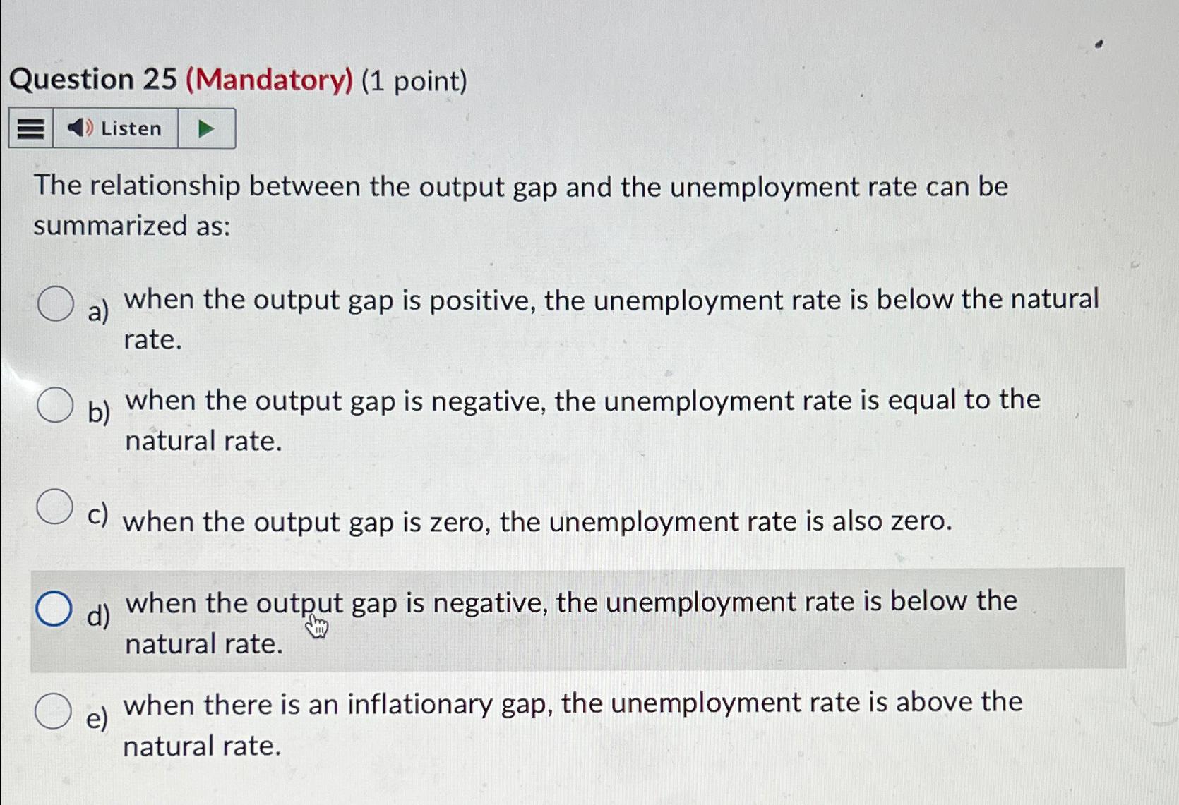 Solved Question 25 (Mandatory) (1 ﻿point)The relationship | Chegg.com