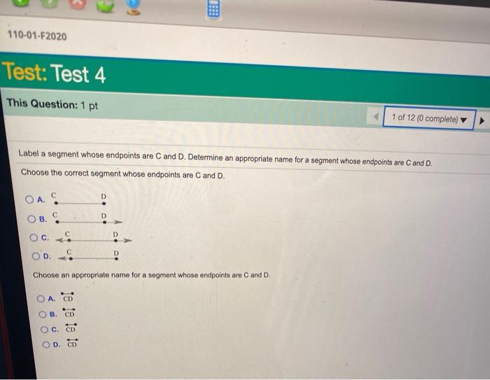 Solved label segment whose endpoints are C and D. Determine | Chegg.com