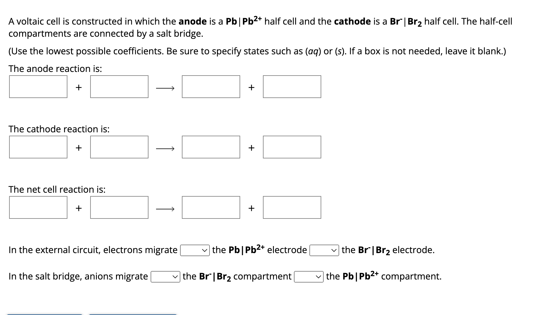 Solved A voltaic cell is ﻿constructed in ﻿which the anode | Chegg.com