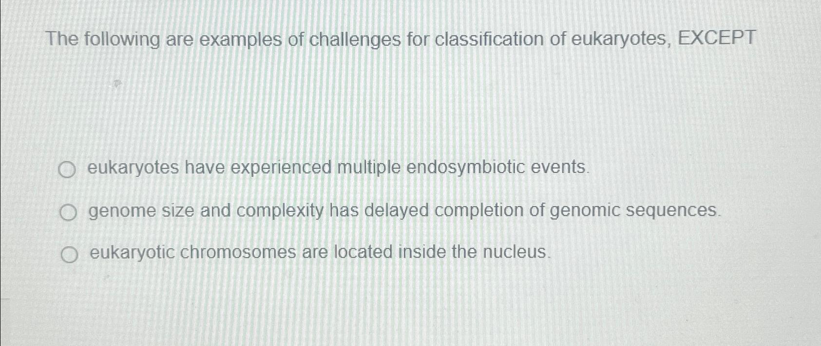 Solved The following are examples of challenges for | Chegg.com