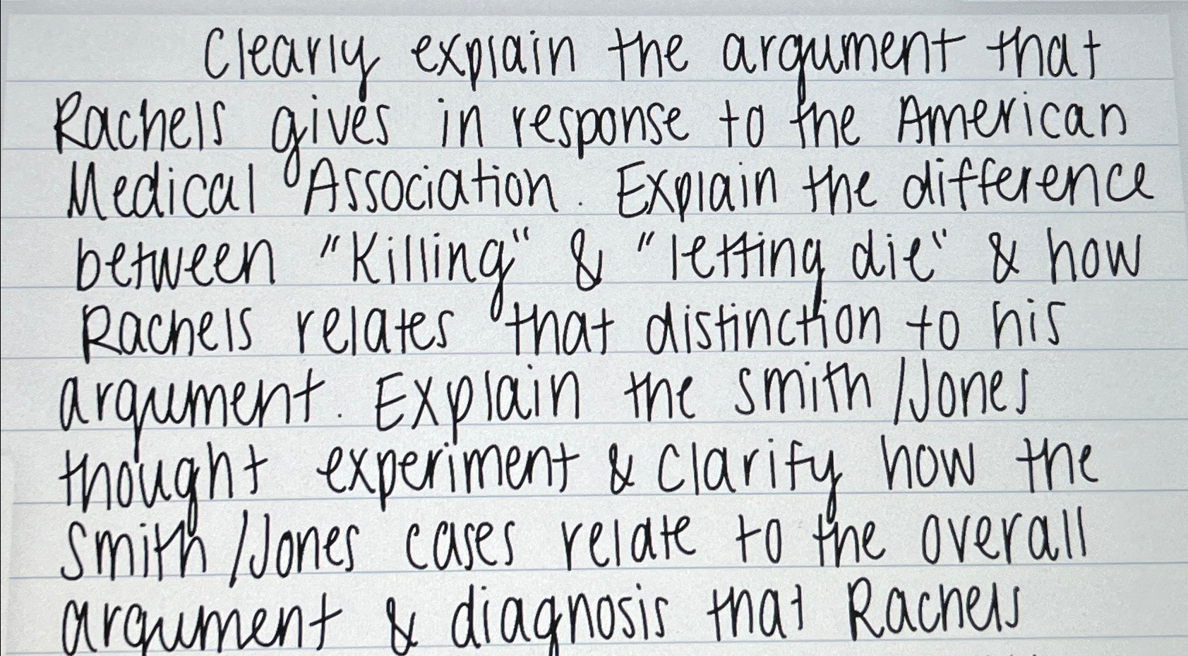 Solved Clearly exprain the argument that Rachels gives in | Chegg.com