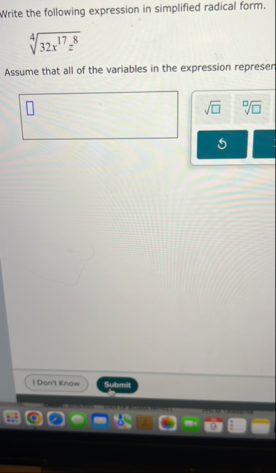 Solved Write the following expression in simplified radical | Chegg.com