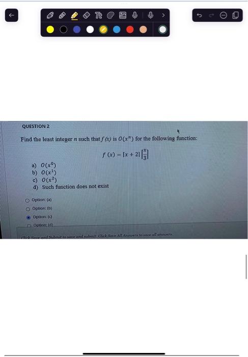 Solved Find the least integer n such that f(x) is O(xn) for | Chegg.com