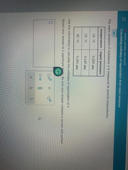 Solved GASES, LIQUIDS, AND SOLIDS Calculating enthalpy of | Chegg.com