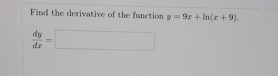 Solved Find the derivative of the function | Chegg.com