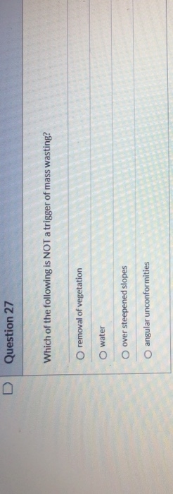 Solved D Question 27 Which of the following is NOT a trigger | Chegg.com