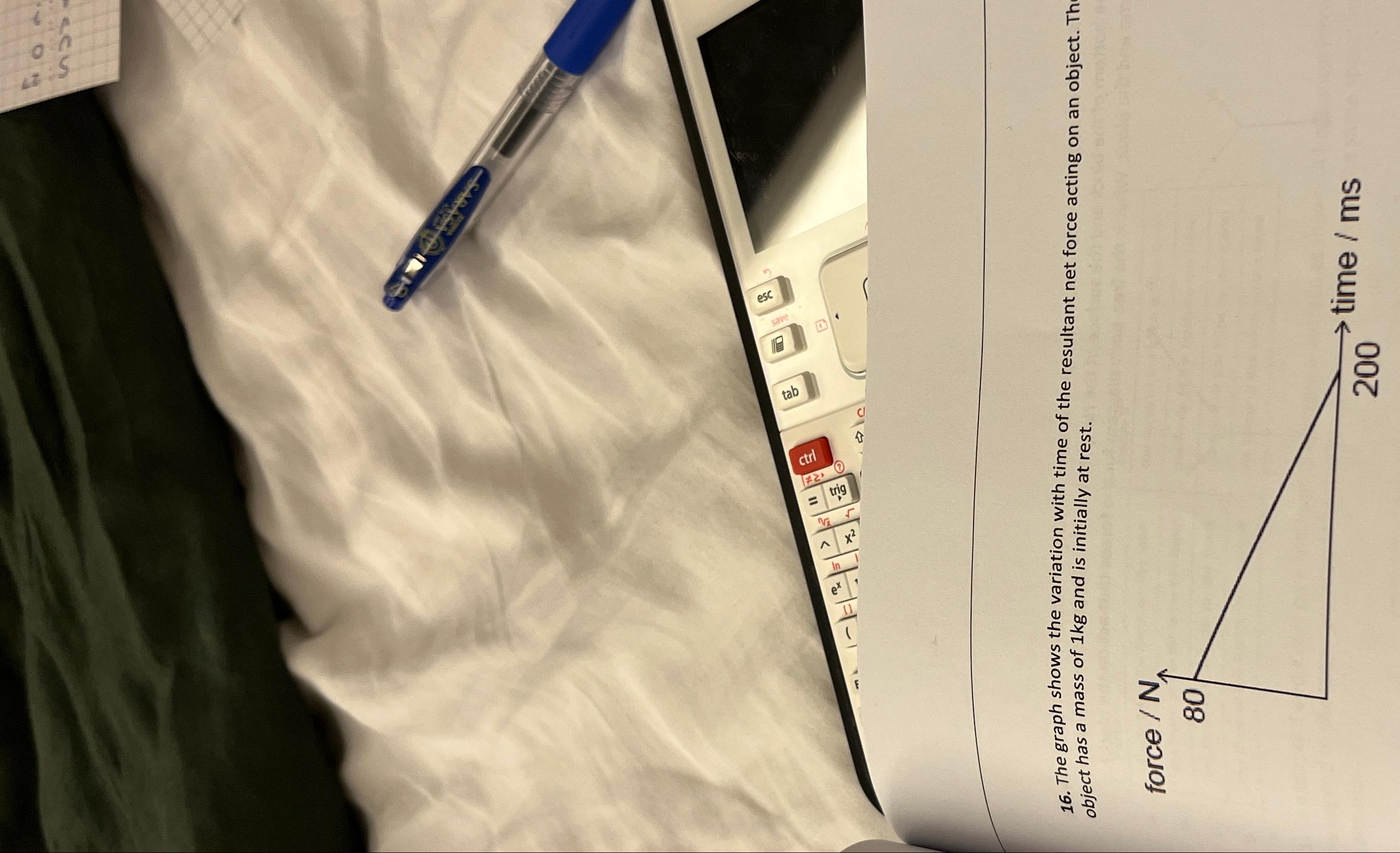 The graph shows the variation with time of the | Chegg.com