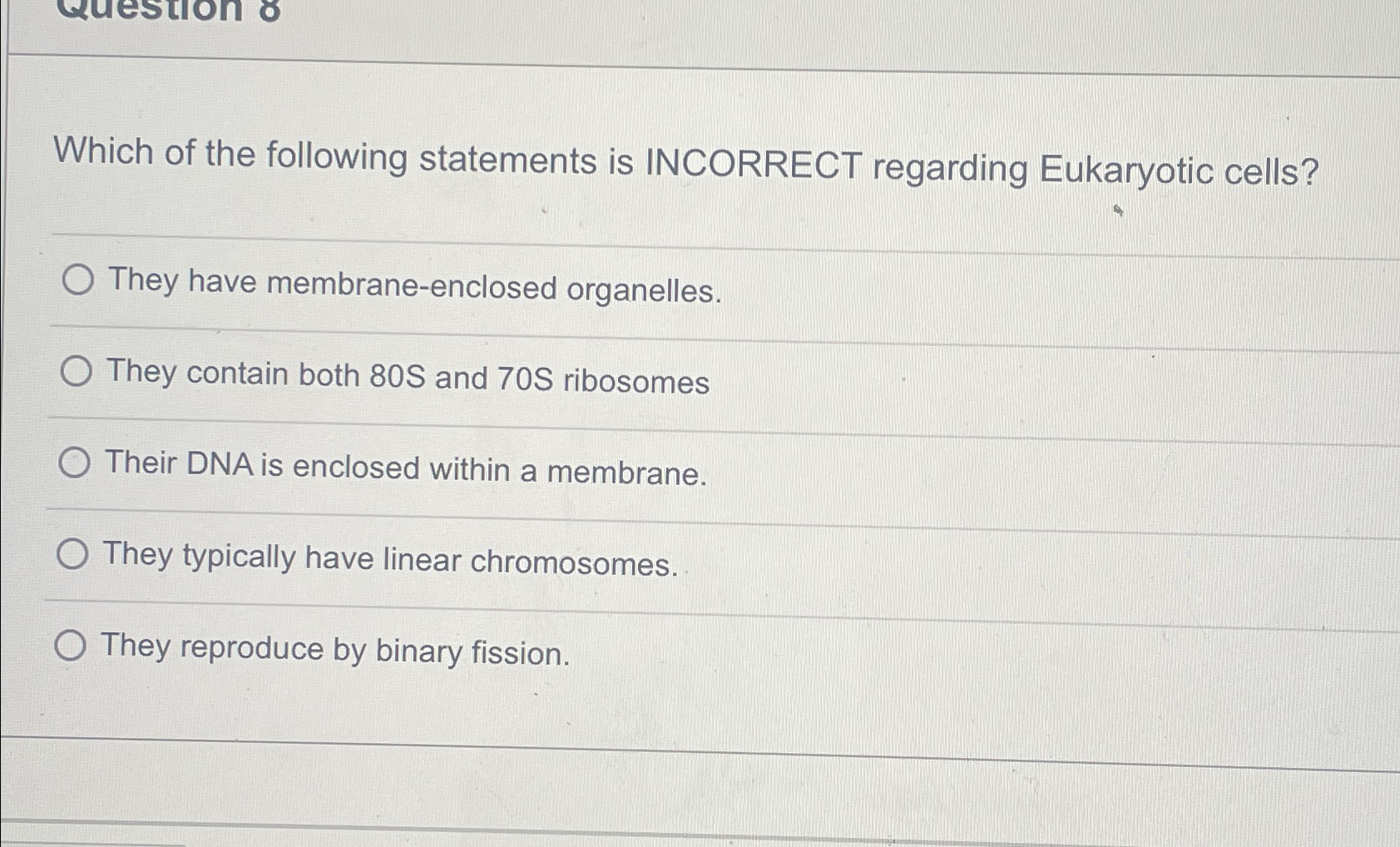 Solved Which of the following statements is INCORRECT | Chegg.com