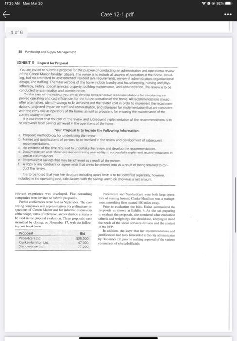 Solved Complete Case 12-1 Carson Manor Be sure to analyze | Chegg.com