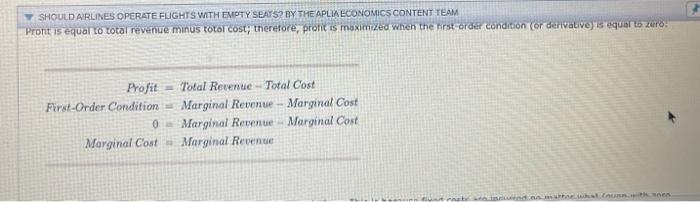 Solved 1. Should alrlines operata flights with empty seats? | Chegg.com