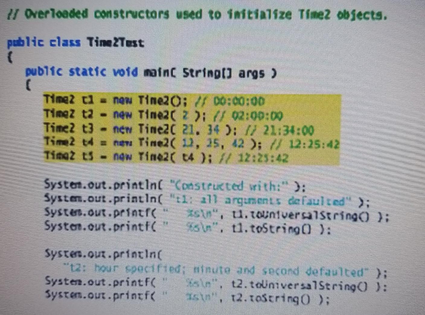 Solved 17 Overloaded constructors used to haldiatize Time2 | Chegg.com