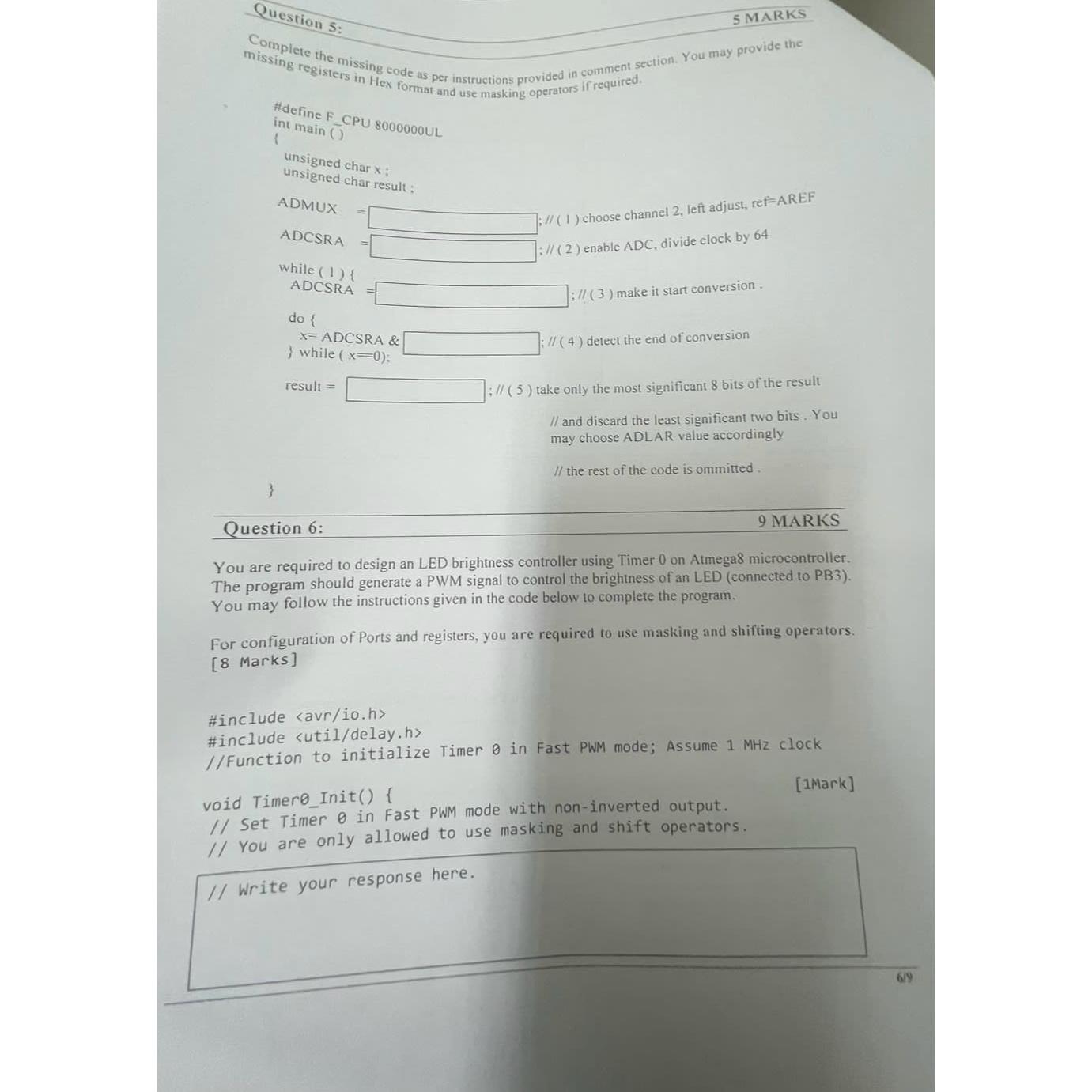 Solved Question 5:5 ﻿MARKSmissing registers in Hex format | Chegg.com