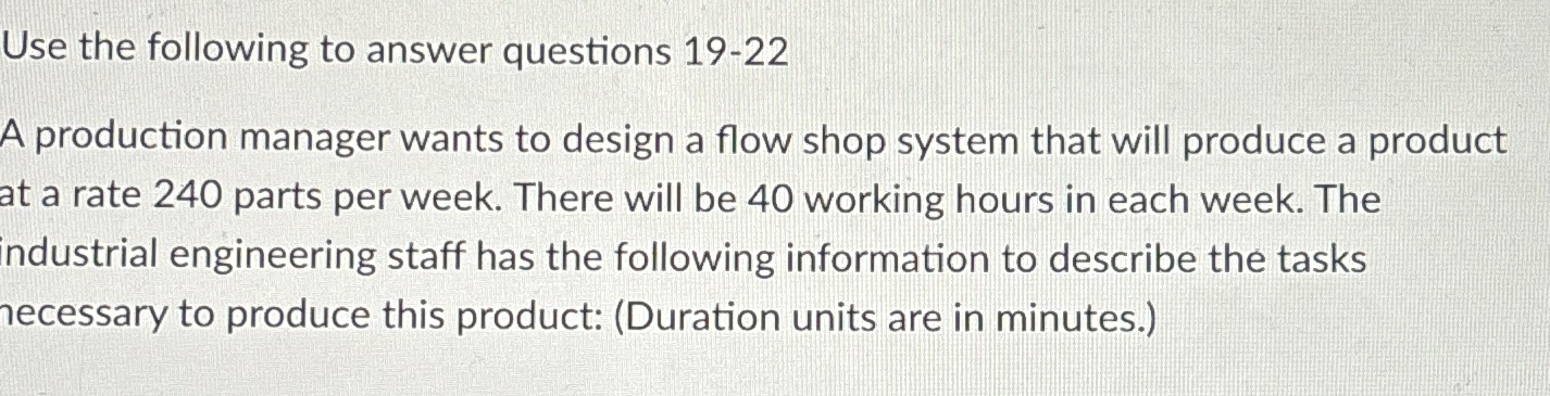 Solved Use the following to answer questions 19-22A | Chegg.com