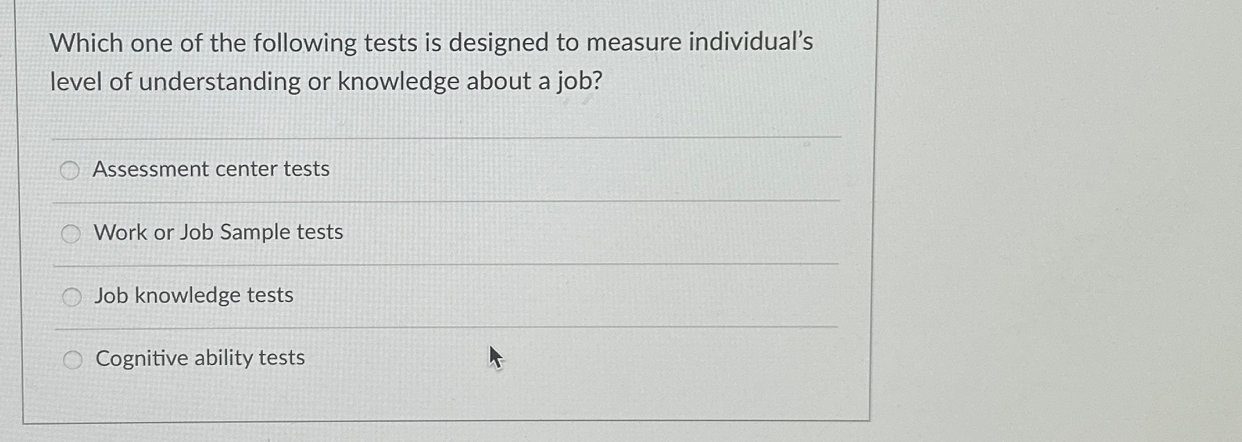Solved Which one of the following tests is designed to | Chegg.com