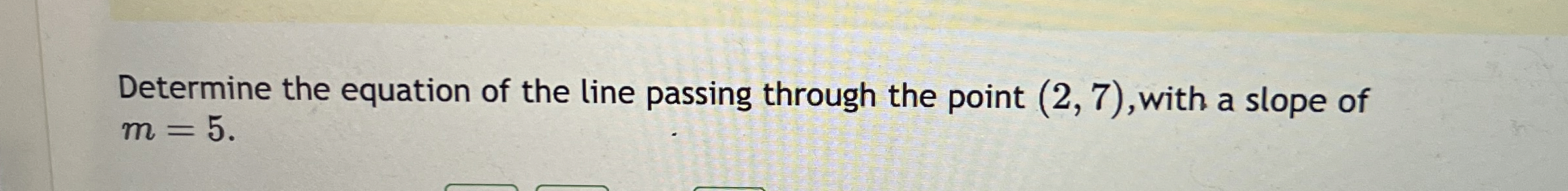 Solved Determine the equation of the line passing through | Chegg.com