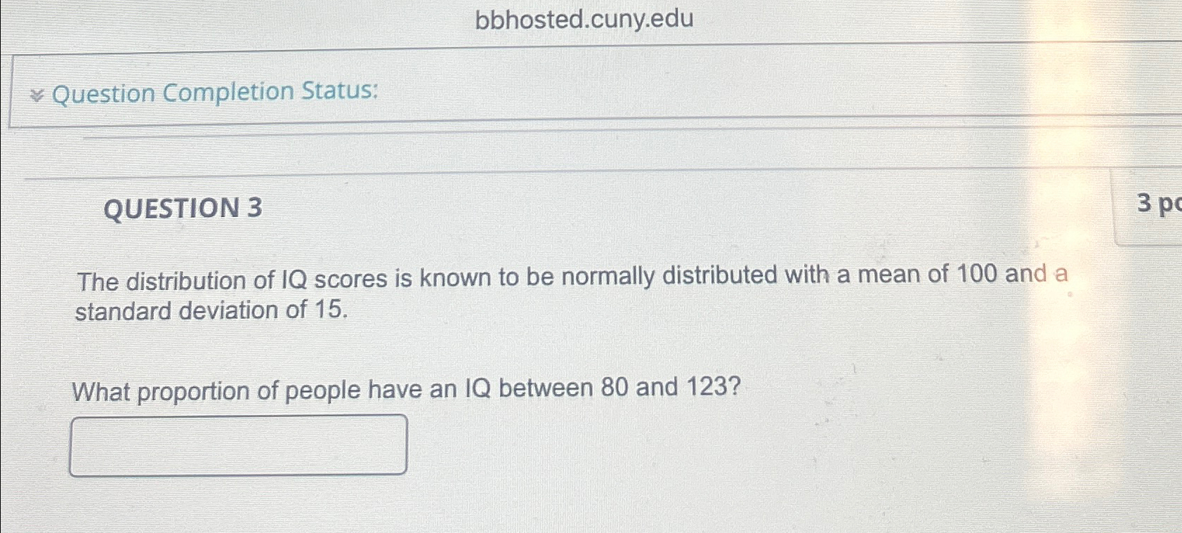 Solved bbhosted.cuny.eduQuestion Completion Status:QUESTION | Chegg.com