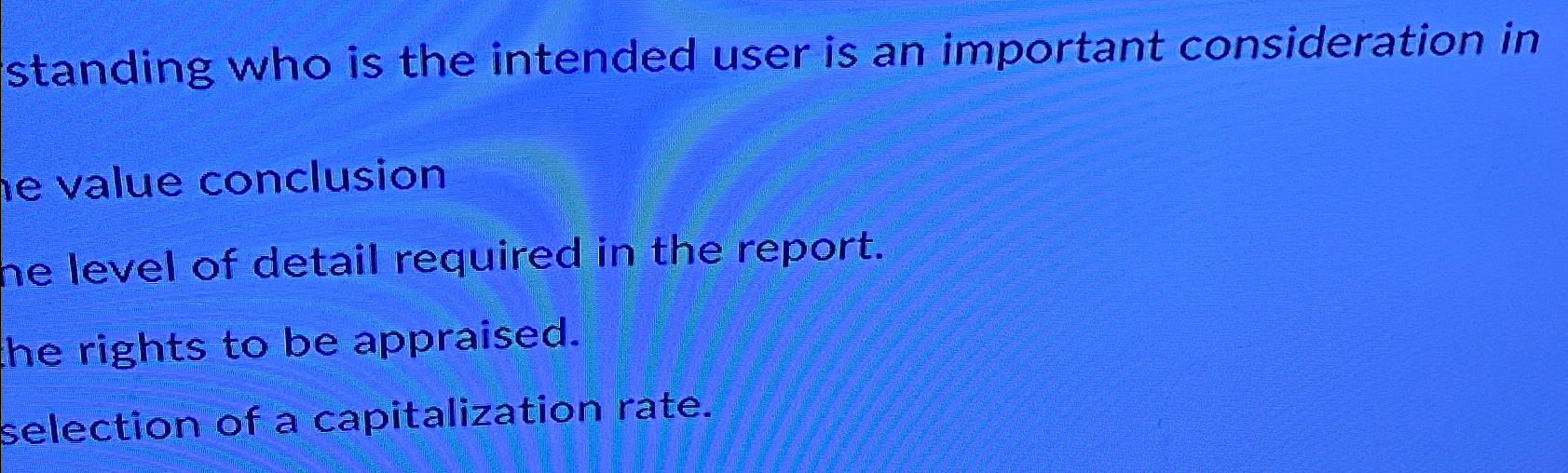 Solved standing who is the intended user is an important | Chegg.com