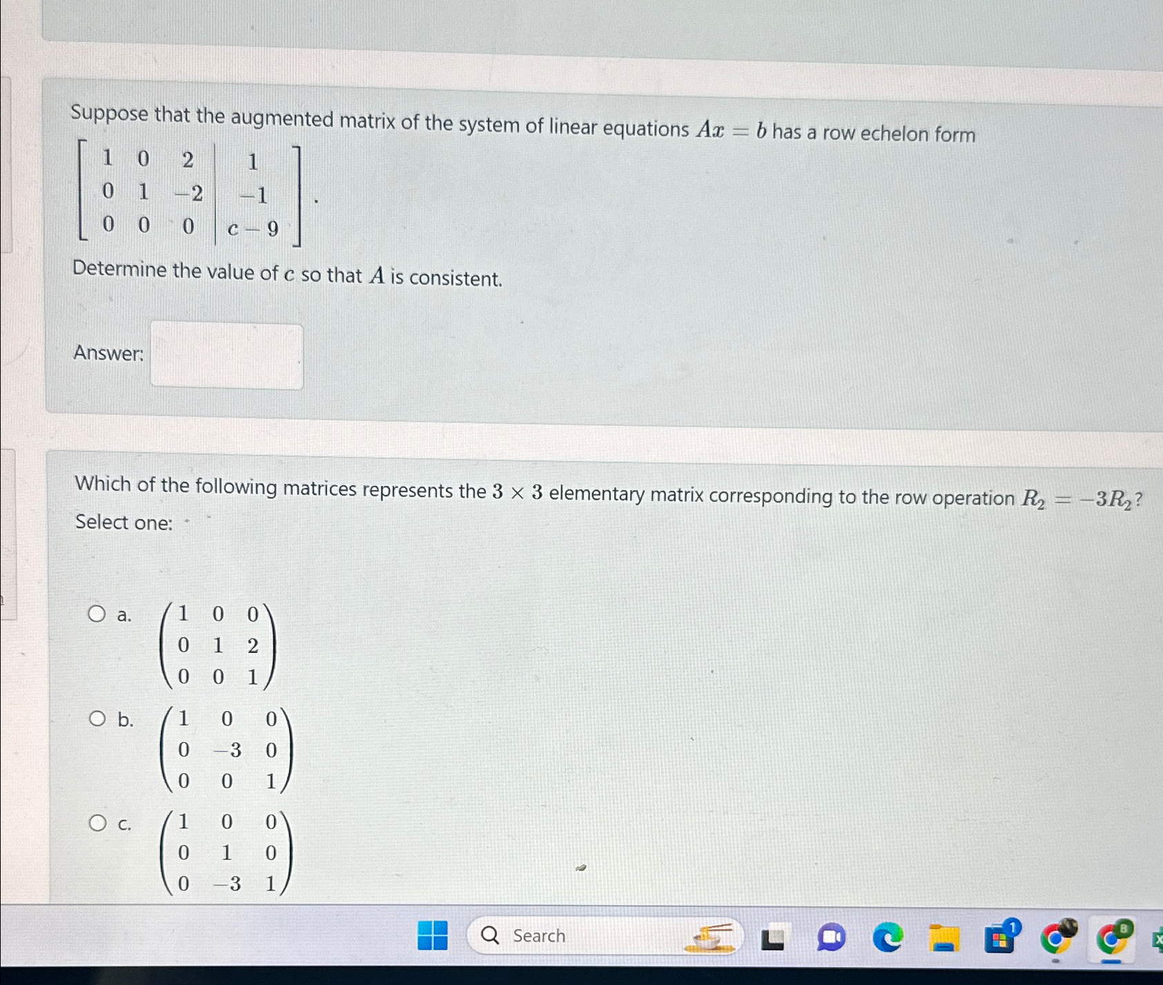 Solved Suppose that the augmented matrix of the system of | Chegg.com