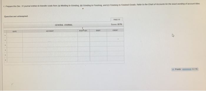 Solved Journal Entries, Basic Cost Flows Chart of Accounts ! | Chegg.com