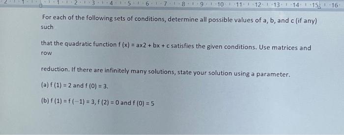 Solved For each of the following sets of conditions, | Chegg.com