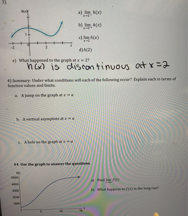 Solved a) lim_h(x) b) lim h(x) c) lim h(x) d)h(2) e) What | Chegg.com