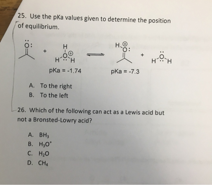 Solved 25. Use the pka values given to determine the | Chegg.com