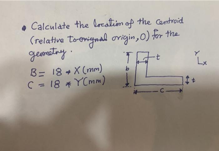 Solved • Calculate the location of the centroid (relative | Chegg.com