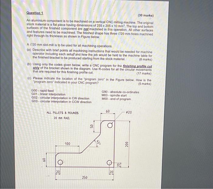 Solved Question 1 (30 marks) An aluminium component is to be | Chegg.com