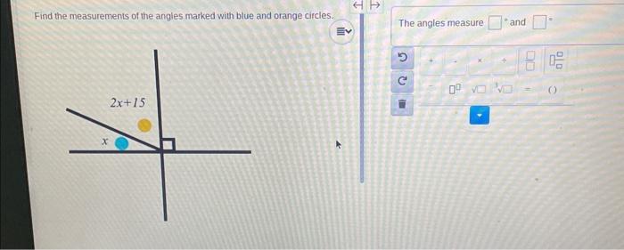Solved Find the measurements of the angles marked with blue | Chegg.com