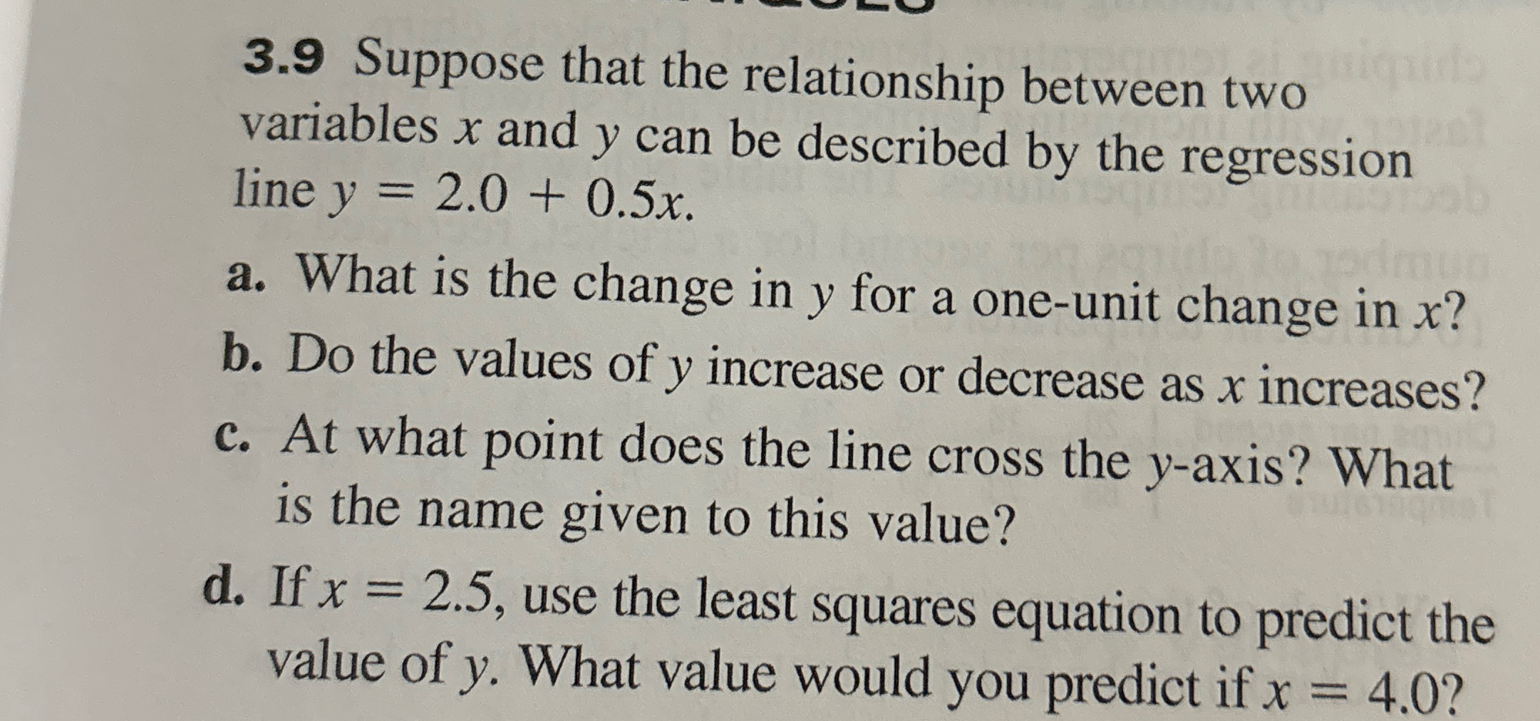 Solved 3.9 ﻿Suppose that the relationship between | Chegg.com