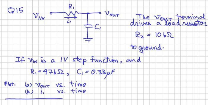 Solved The vour terminal drives a loadresistor R2=10kΩ to | Chegg.com